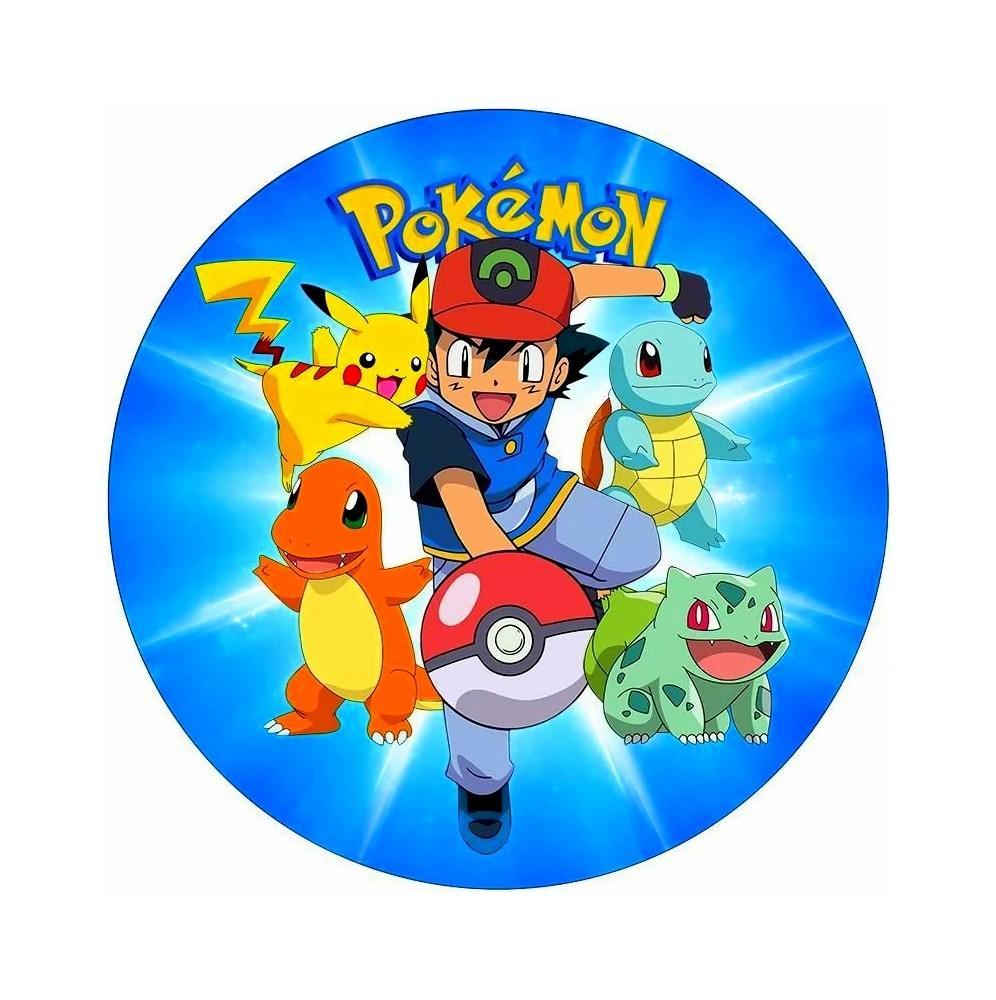 Opłatek Na Tort Pokemon Pokemony Gruby 20 cm-Nr 2 - Tortowe Ozdoby